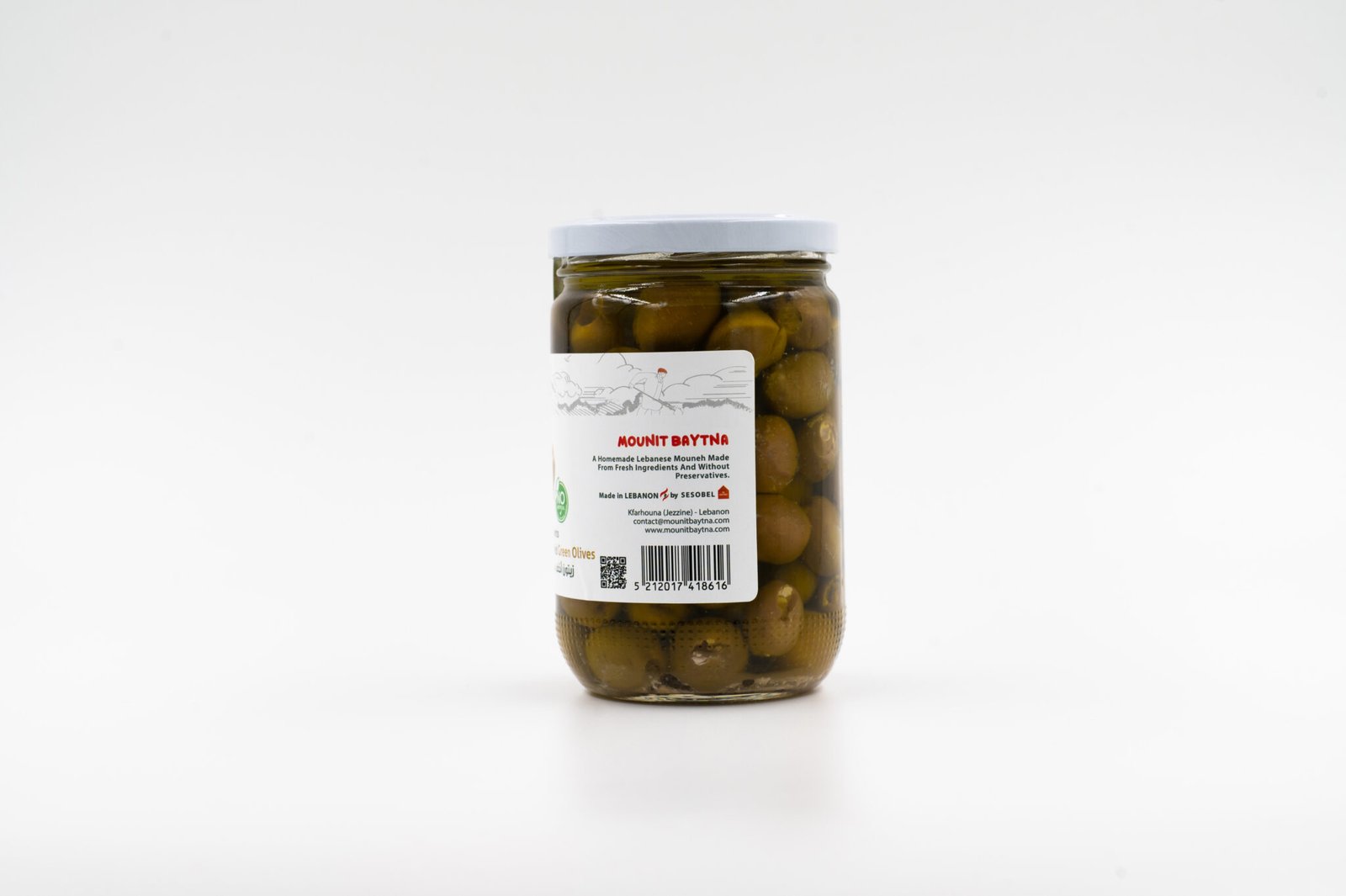 MOUNIT BAYTNA Labneh Stuffed Green Olives 600g - Mounit Baytna